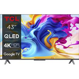 G (A bis G) TCL QLED-Fernseher "43C643" Fernseher schwarz LED Fernseher