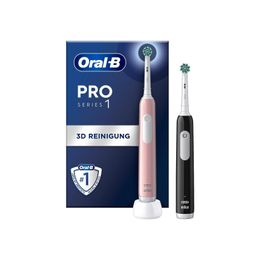 Oral-B Elektrische Zahnb&uuml;rste Pro 1 Black/Pink mit 2. Handst&uuml;ck