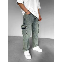 Abluka Bequeme Jeans RETRO CARGO JEANS BLUE