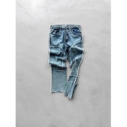 Abluka Bequeme Jeans LOOSE FIT FLARED JEANS BLUE