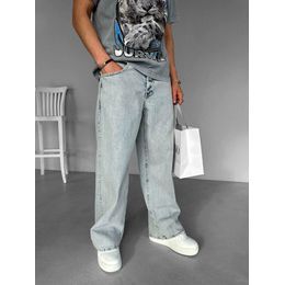 Abluka Bequeme Jeans SUPER BAGGY JEANS ICE BLUE