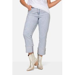 Angel of Style Regular-fit-Jeans Jeans Smiley-Muster Ziersteine 5-Pocket