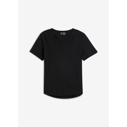 bonprix T-Shirt mit V-Ausschnitt aus Bio Baumwolle, Slim Fit