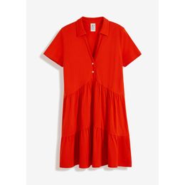 bonprix Shirtkleid mit Polokragen aus Biobaumwolle