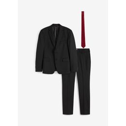 bonprix Anzug Regular Fit (3-tlg.Set): Sakko, Hose, Krawatte