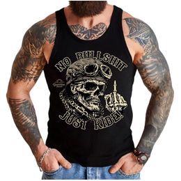 Gasoline Bandit® Tanktop Biker Racer Muskel-Shirt für Motorradfahrer: Just Ride