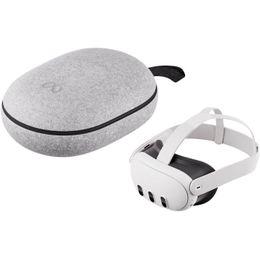 META Quest 3 128 GB + Tragetasche Virtual-Reality-Brille (4128 x 2208 px, 120 Hz, LCD), weiß