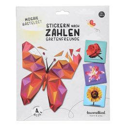 Mosaikbastelset STICKERN NACH ZAHLEN - GARTENFREUNDE 4-teilig