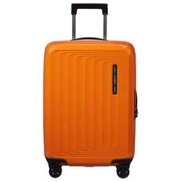 Samsonite Koffer NUON 55, 4 Rollen, Handgepäck-Koffer Trolley Reisegepäck TSA-Zahlenschloss USB-Schleuse, orange