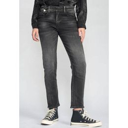 Le Temps Des Cerises Mom-Jeans 400/17 Momfit mit seitlichen Riegelverschluss und Druckknopf, schwarz