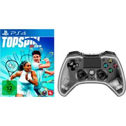 2K PS4 Top Spin 2K25 + PS4 Pro Pad X LED Controller, weiß