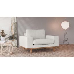 Home Affaire Sessel Torino, mit edlem Holzrahmen, auch in Bouclé, B/T/H: 122/91/81 cm, beige