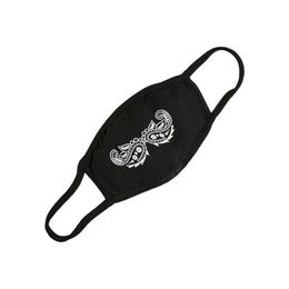 MisterTee Mund-Nasen-Maske MisterTee Unisex Paisley Mustache Face Mask, schwarz