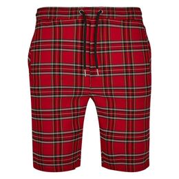 Urban Classics Stoffhose Urban Classics Herren Checker Shorts (1-tlg), rot
