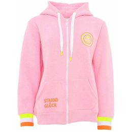 Zwillingsherz Kapuzensweatjacke, rosa