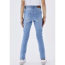 name it Skinny-fit-Jeans NKFPOLLY SKINNY JEANS 1191-IO NOOS Used-Optik, blau
