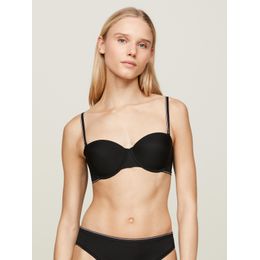 Tommy Hilfiger Balconette-BH, abnehmbare Außenträger, für Damen, schwarz, 80B