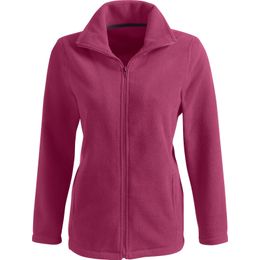 Damen Fleecejacke mit zwei Taschen fuchsia, Gr&ouml;&szlig;e 54
