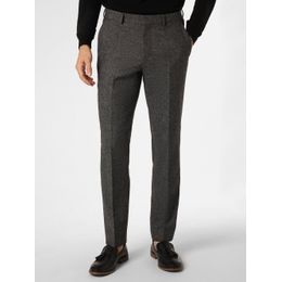 BOSS Baukasten-Hose mit Seiden-Anteil Herren Regular Fit Wolle meliert, anthrazit