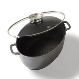 Stoneline® Gourmet Bräter 39 x 26 cm, mit Aroma-Glasdeckel