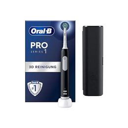Oral-B Elektrische Zahnbürste Pro 1 Cross Action Black mit Reiseetui