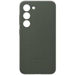 Samsung Leather Cover Backcover Samsung Galaxy S23 Grün Stoßfest