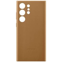 Samsung Leather Cover Backcover Samsung Galaxy S23 Ultra Camel Stoßfest