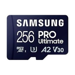 Samsung PRO Ultimate microSD-Karte 256 GB Class 3 UHS-I , v30 Video Speed Class, A2 Application Performance Class inkl. USB-Kartenleser