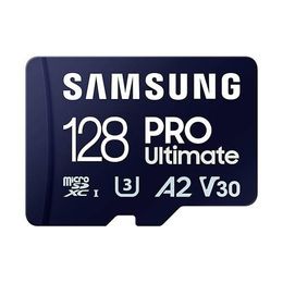 Samsung PRO Ultimate microSD-Karte 128 GB Class 3 UHS-I , v30 Video Speed Class, A2 Application Performance Class inkl. USB-Kartenleser