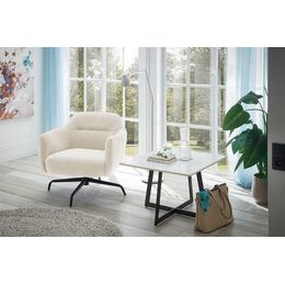 MCA furniture Loungesessel TAJO Drehstuhl mit Armlehnen (1-St), 360° drehbar, schwarz|weiß