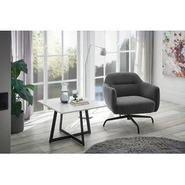 MCA furniture Loungesessel TAJO Drehstuhl mit Armlehnen (1-St), 360° drehbar, grau|schwarz