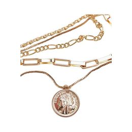 Urban Classics Kette mit Anhänger Urban Classics Unisex Coin Layering Necklace, goldfarben