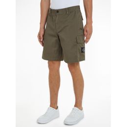 Cargohose Calvin Klein Jeans "CARGO SHORT" Gr. S, N-Gr, grün (dusty olive) Herren Hosen Cargohosen