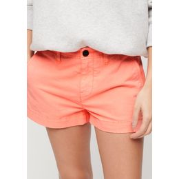 Shorts Superdry "VINTAGE CHINO HOT SHORT" Gr. S, N-Gr, rot (neon red) Damen Hosen Kurze