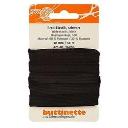 buttinette Gummiband "Breit-Elastik", schwarz, Breite: 12 mm, Länge: 10 m