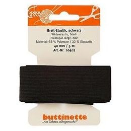 buttinette Gummiband "Breit-Elastik", schwarz, Breite: 40 mm, Länge: 5 m