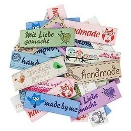 buttinette Label-Set, Größe: 5,5 x 1,6 cm, Inhalt: 40 Stück