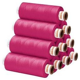 buttinette Universal-Nähgarn, Stärke: 100, 10er-Pack, pink