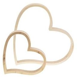 buttinette Herzen aus Holz, 30 cm und 20 cm, 2 Stück