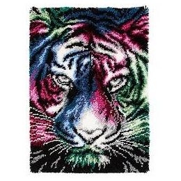 Verachtert Knüpfteppich "Tiger Pop Art", 55 x 80 cm