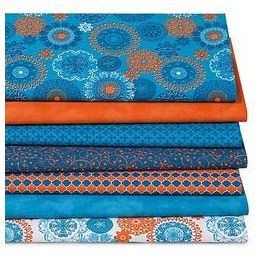 buttinette Patchwork- und Quiltpaket "Mandala", türkis/rost