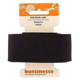 buttinette Gummiband "Breit-Elastik", schwarz, Breite: 50 mm, Länge: 5 m