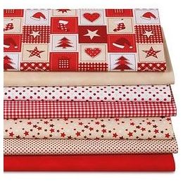 buttinette Patchwork- und Quiltpaket "Weihnachten", rot-color