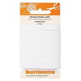 buttinette Gummiband "Standard-Elastik", weiß, Breite: 10 mm, Länge: 10 m
