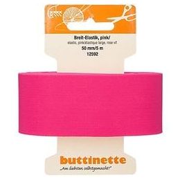buttinette Gummiband "Breit-Elastik", pink, Breite: 50 mm, Länge: 5 m