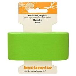 buttinette Gummiband "Breit-Elastik", hellgrün, Breite: 50 mm, Länge: 5 m