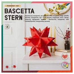 Folia Transparentpapier-Faltblätter "Bascetta-Stern", rot, 20 x 20 cm, 32 Blatt