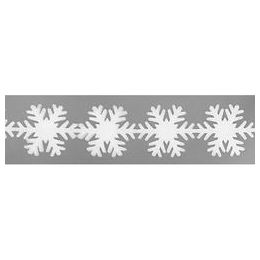buttinette Weihnachtliche Fensterdeko "Schneeflocke", 17 cm hoch, 1,8 m lang