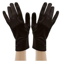 buttinette Satin-Handschuhe, schwarz, 23 cm
