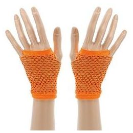 buttinette Netz-Handschuhe, neonorange